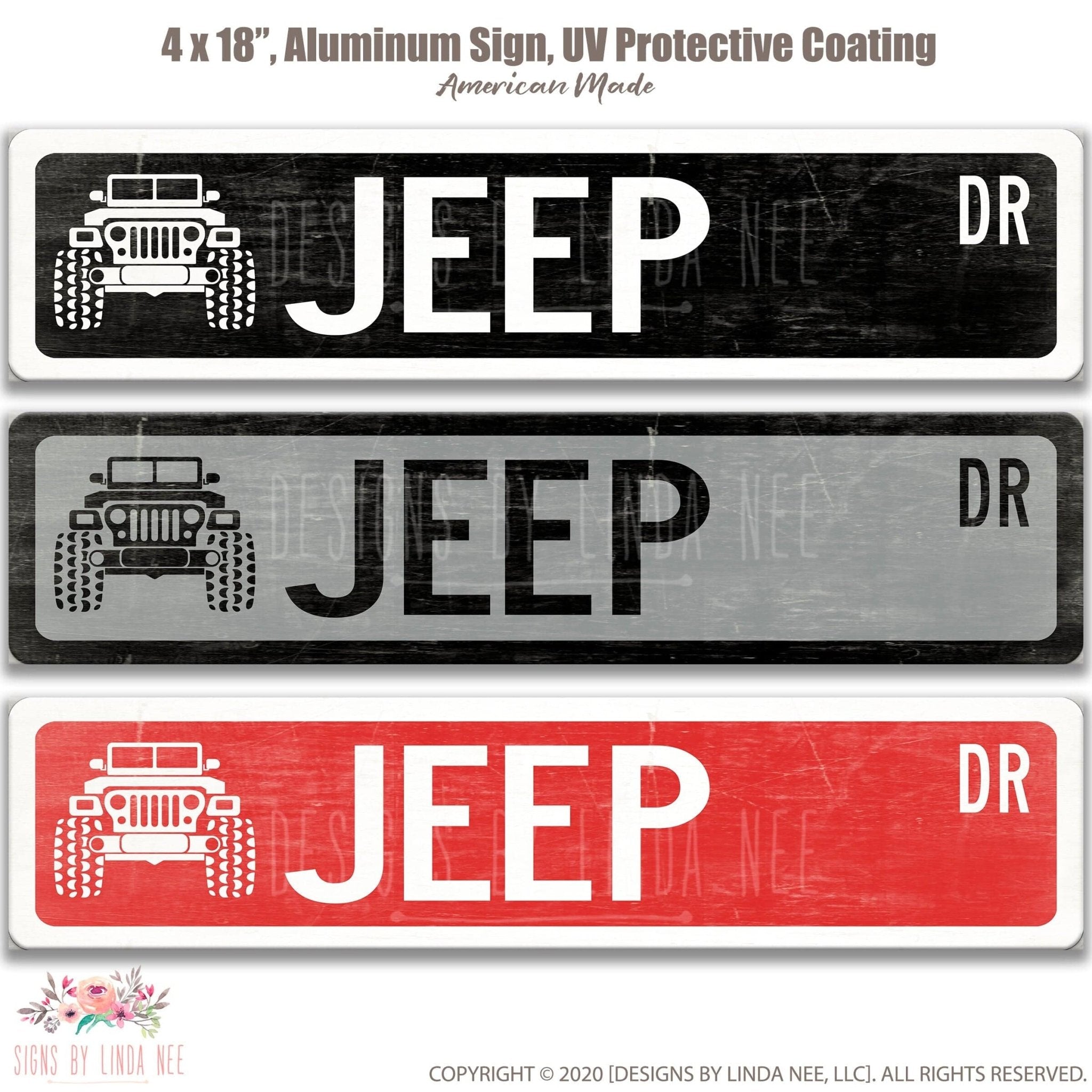 Jeep Metal Street Signs - Garage & Home Decor